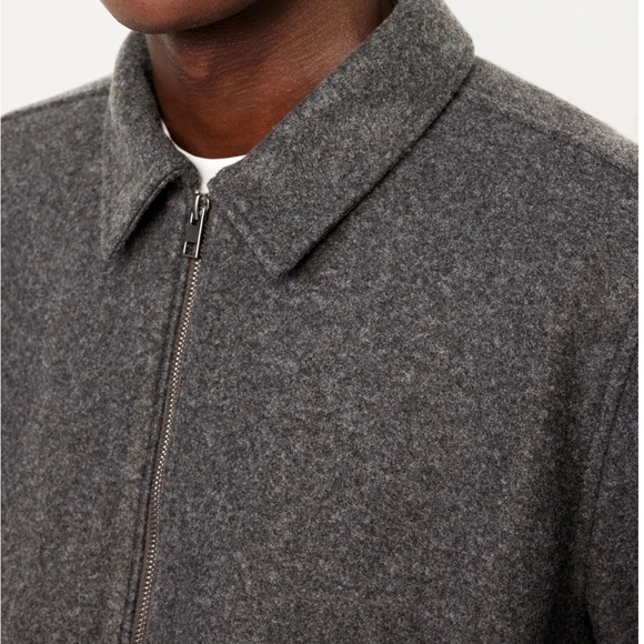 GAP | Jackets & Coats | Gap Mens Wool Blend Full Zip Jacket Xl Gray ...